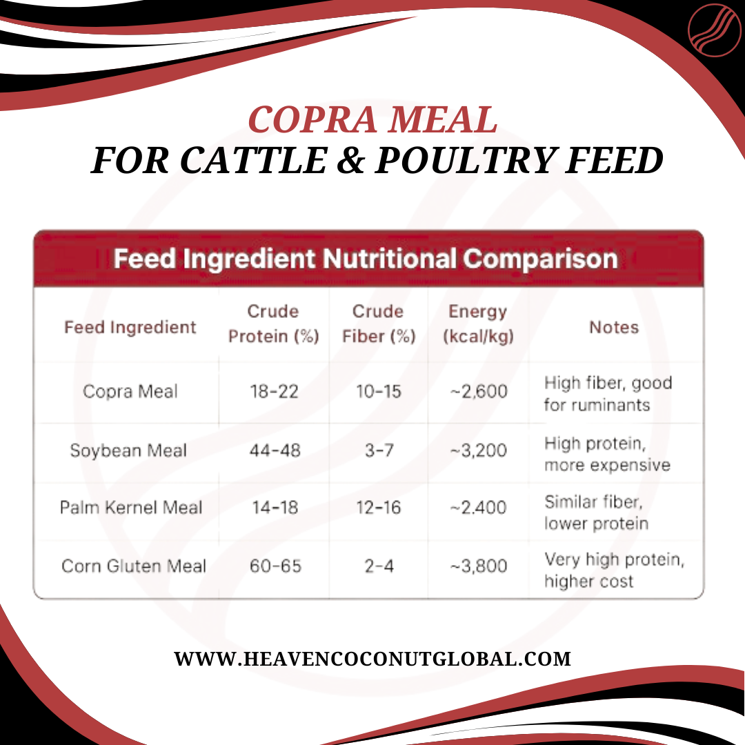 Copra Meal for Cattle & Poultry Feed - Heaven Coconut Global