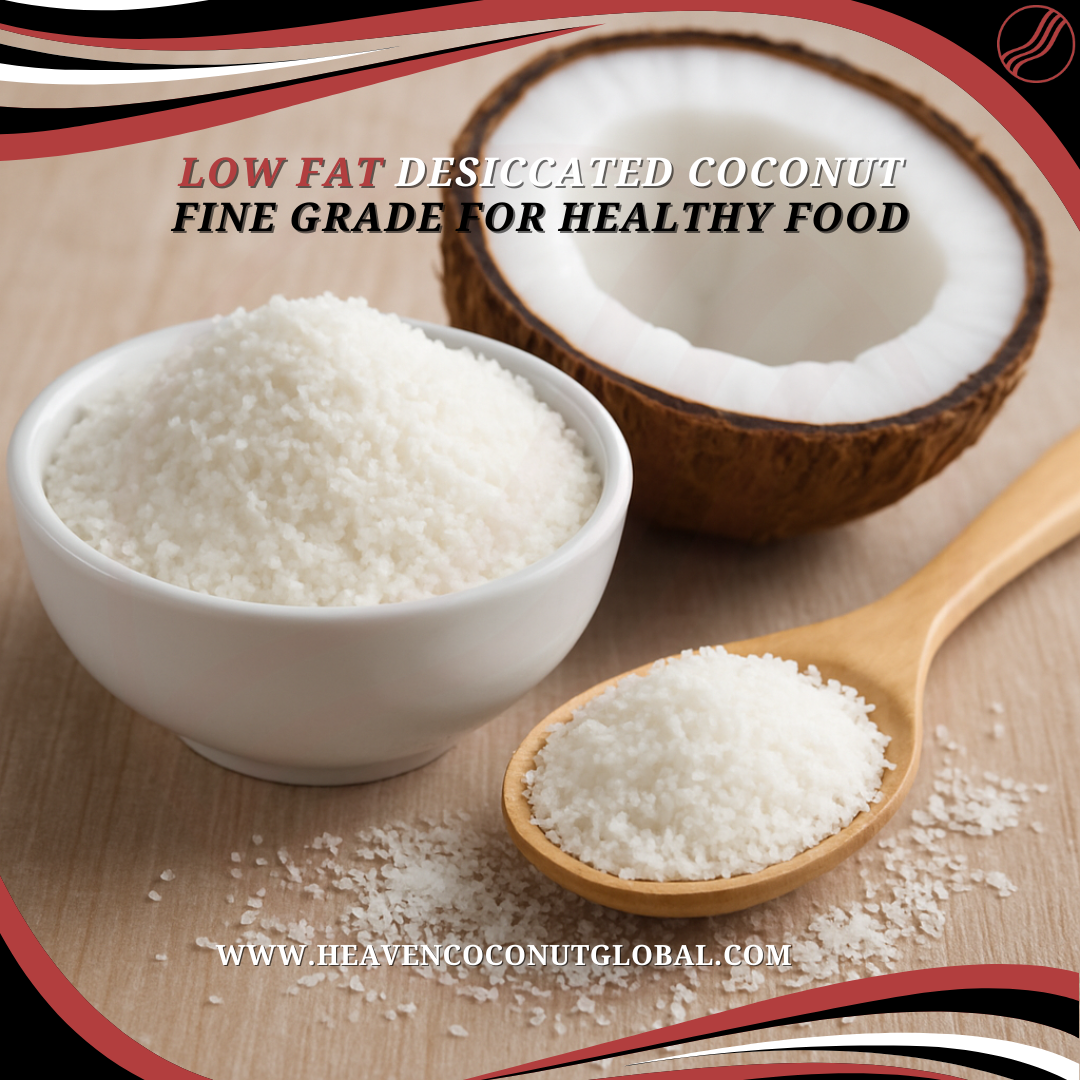 Low Fat Desiccated Coconut Fine Grade for Healthy Food - Heaven Coconut ...