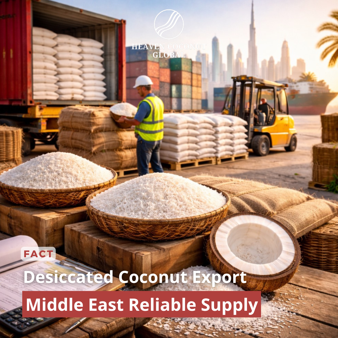 Desiccated Coconut Export for Middle East Buyers - Heaven Coconut Global